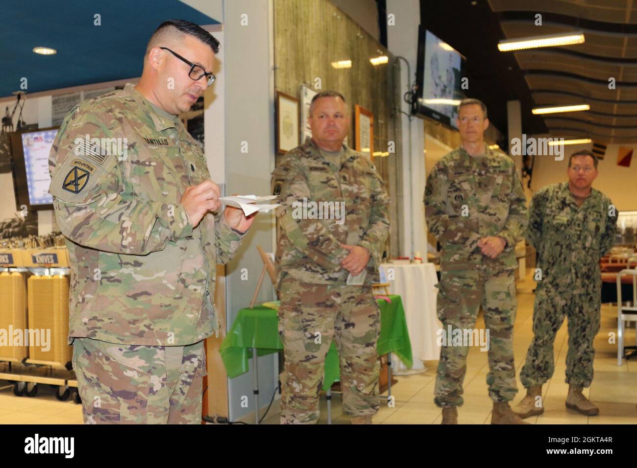 U.S. Army Soldiers assigned to Task Force Iron Gray gather to celebrate ...