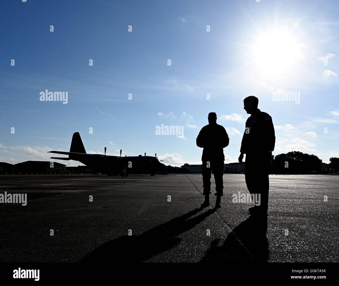 From left, Col. Craig Drescher, commander of the 908th Airlift Wing ...