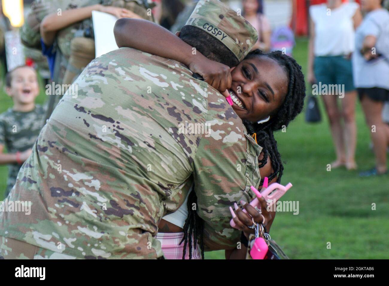 U.S. Army Sgt. Eric Cospy and Rio Cospy share a happy reunion during ...