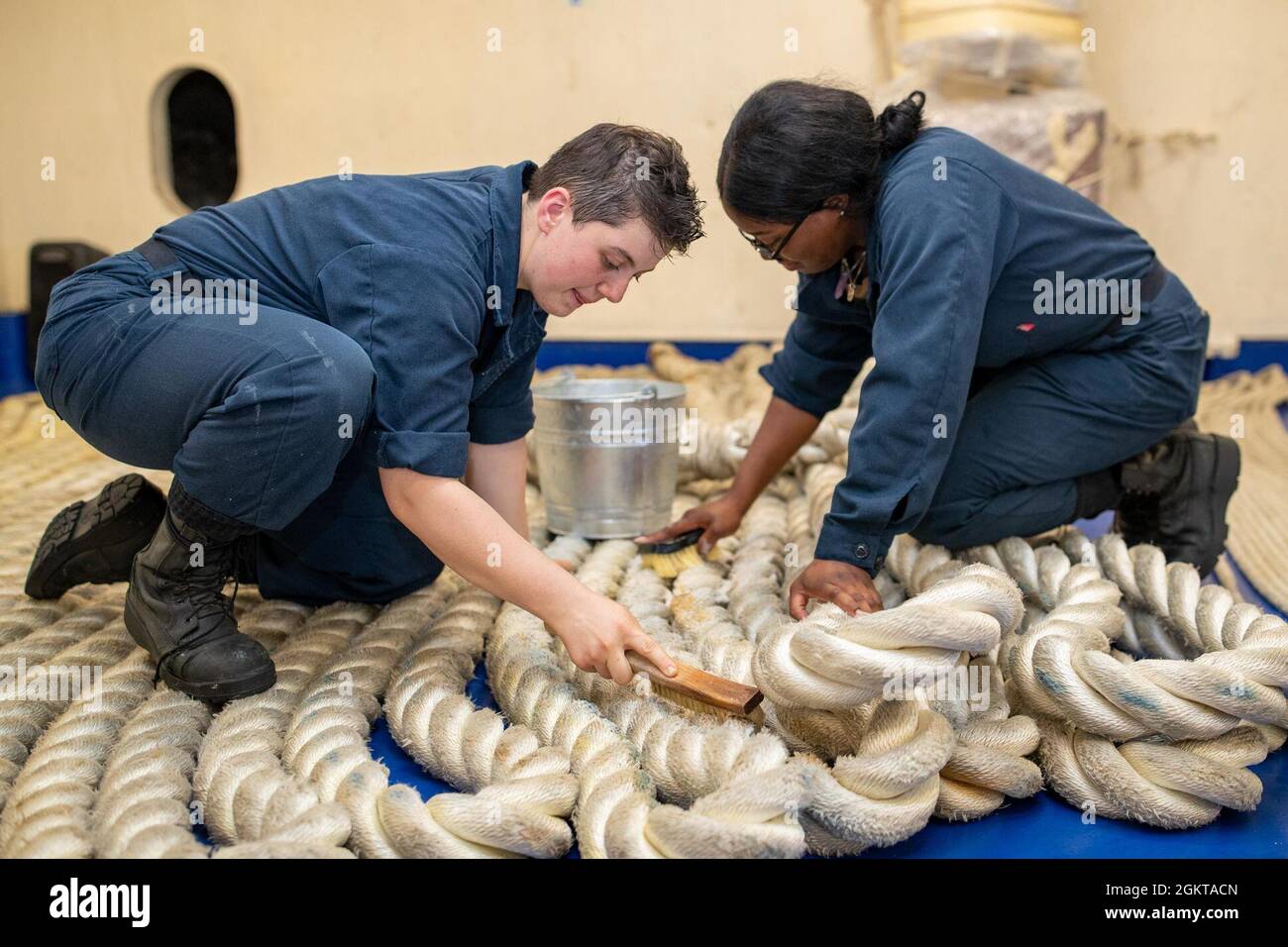 Boatswain's Mate Seaman Lucille Duncan, left, from Weston, West ...