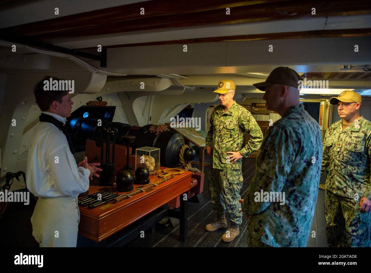 BOSTON (June 27, 2021) Rear Adm. Tim Weber, center right, commander ...