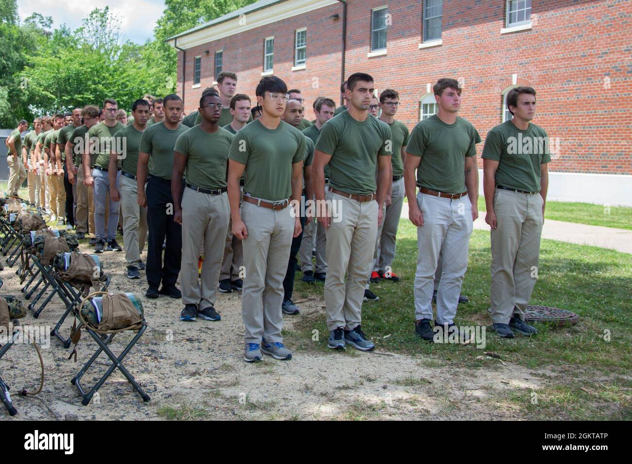 U.S. Marine Corps officer candidates from Alpha and Delta Company ...