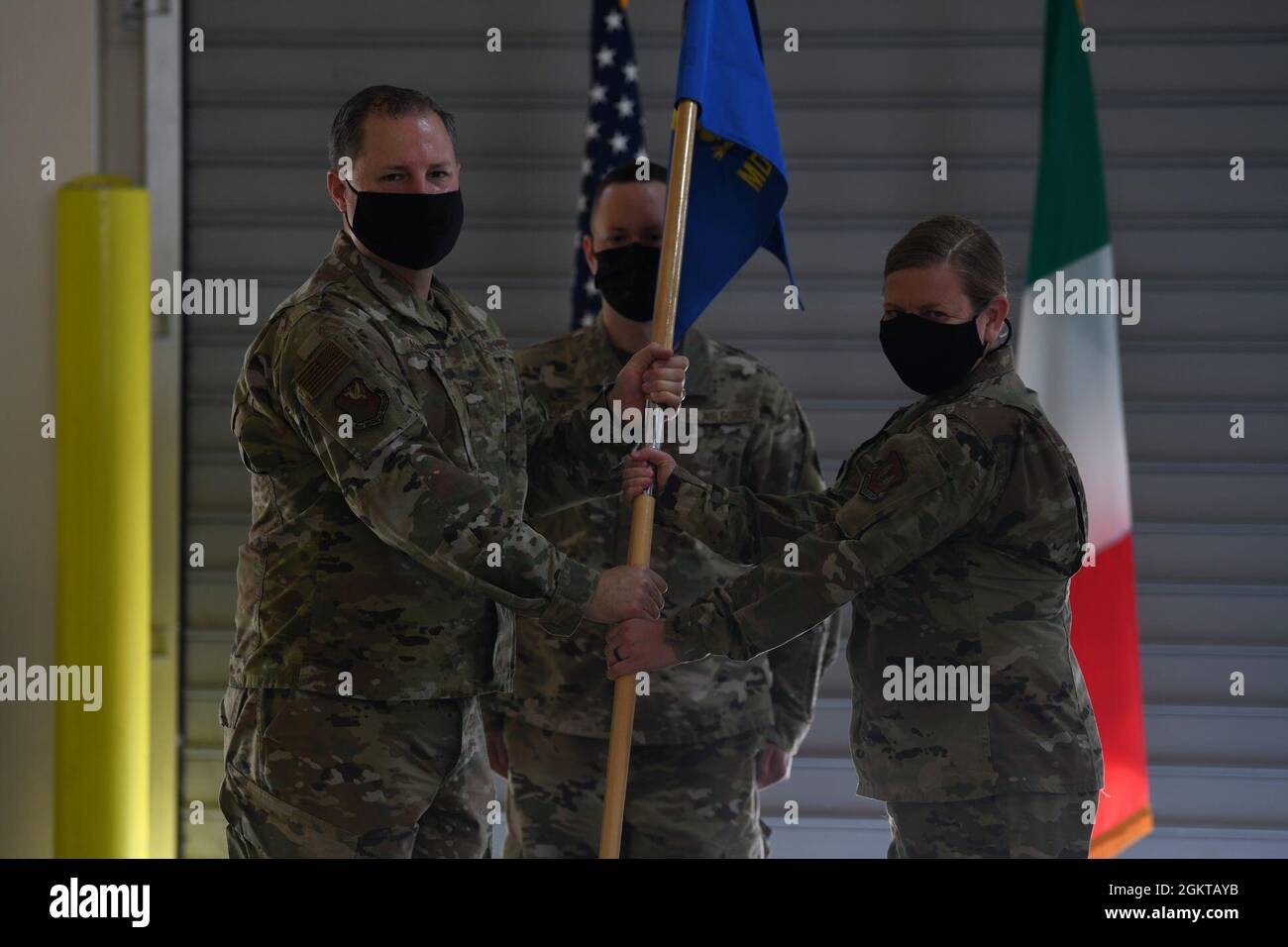 U.S. Air Force Col. Wade Adair, 31st Medical Group commander, left ...