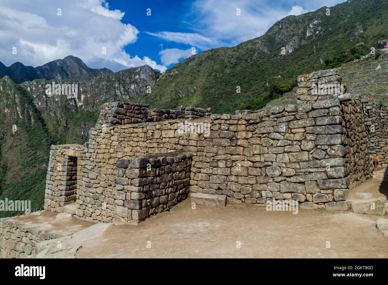 Preserved buildings at Machu Picchu ruins, Peru Stock Photo - Alamy