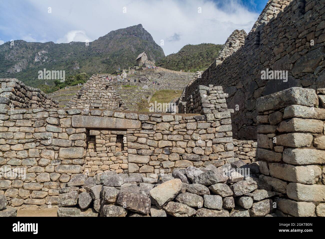 Preserved buildings at Machu Picchu ruins, Peru Stock Photo - Alamy