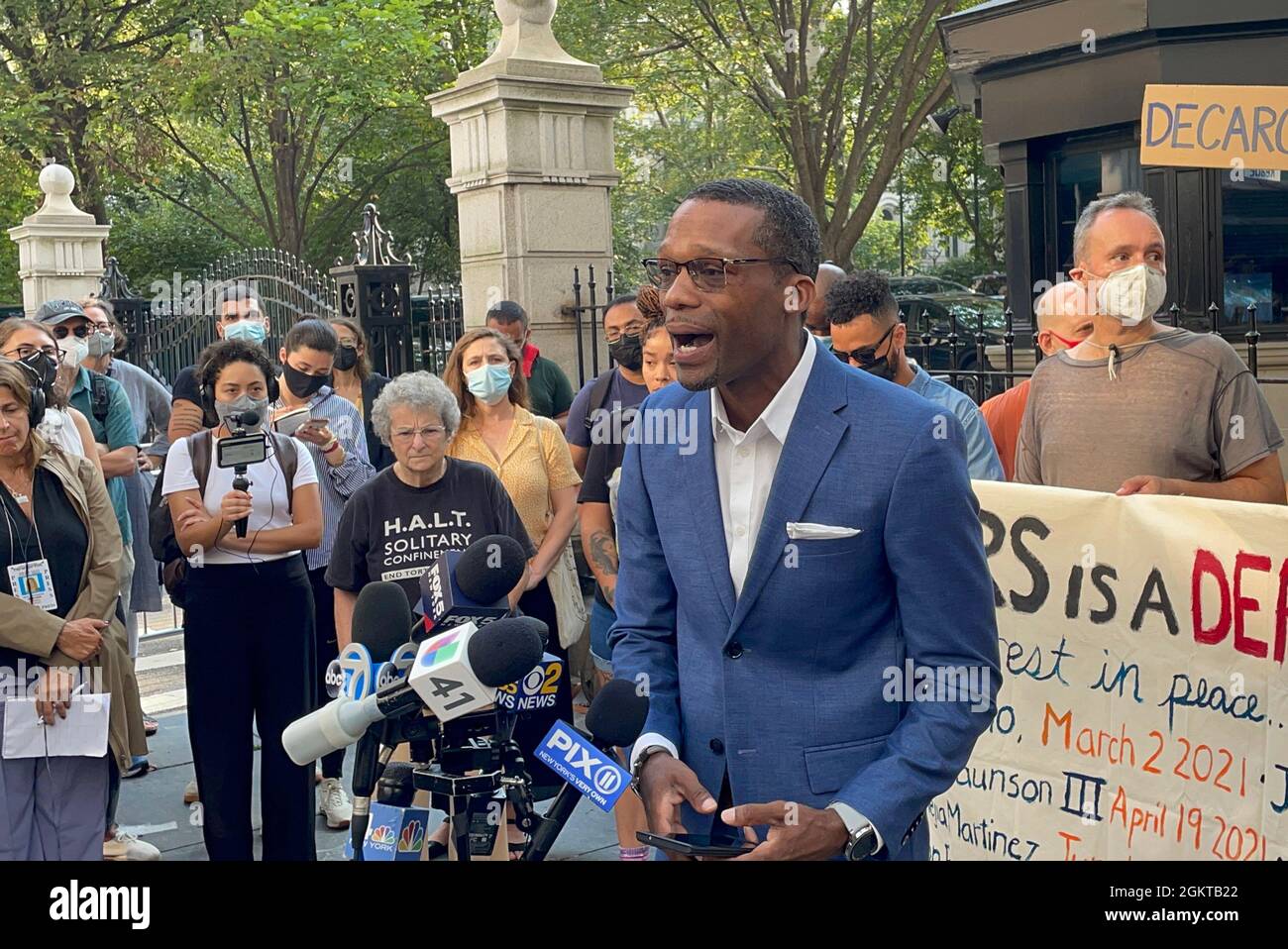New York, NY, USA. 15th Sep, 2021. Emergency Rally to Deincarcerate ...