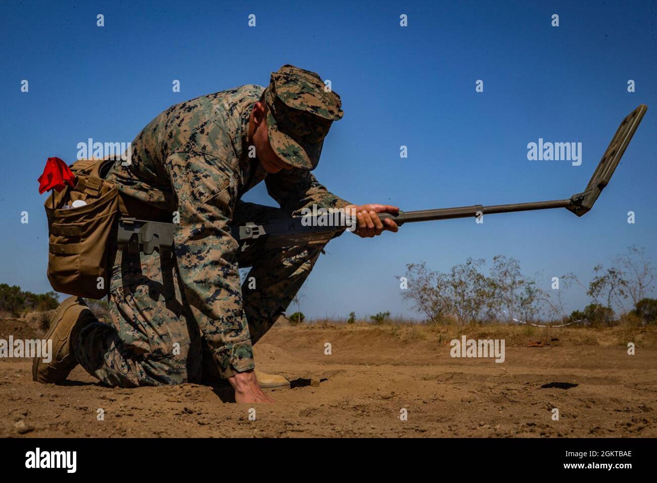 U.S. Marine Corps Sgt. Wesley L. Buzzard, an explosive ordnance ...