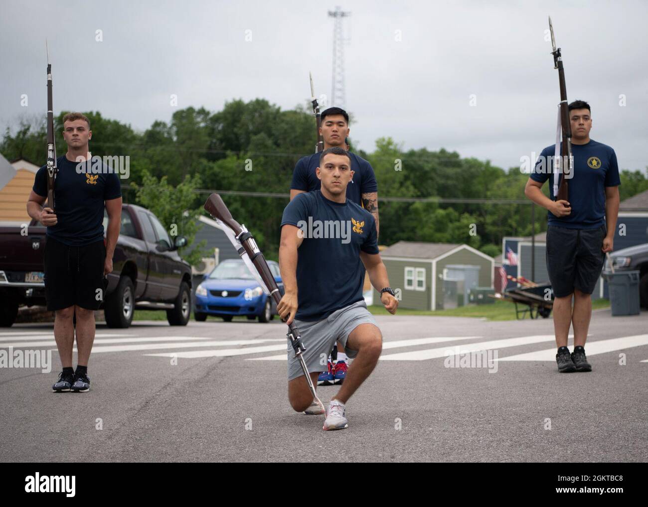 Sailors from U.S. Navy Ceremonial Guard “Drill Team Platoon” perform ...