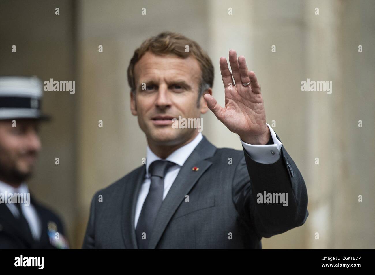 Portrait : French President Emmanuel Macron at the Fontainebleau's ...