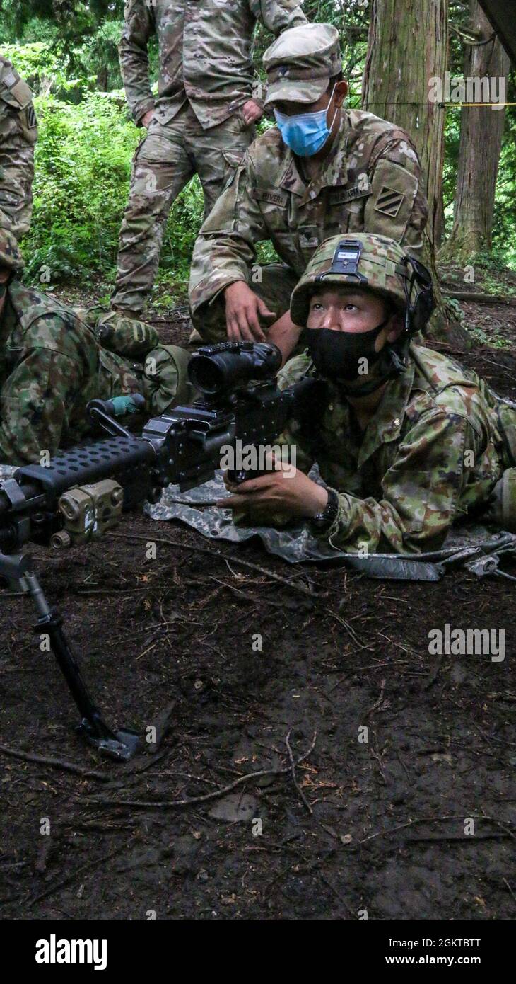 Japan Ground Self-Defense Force Leading Pvt. Taisei Tanaka receives ...