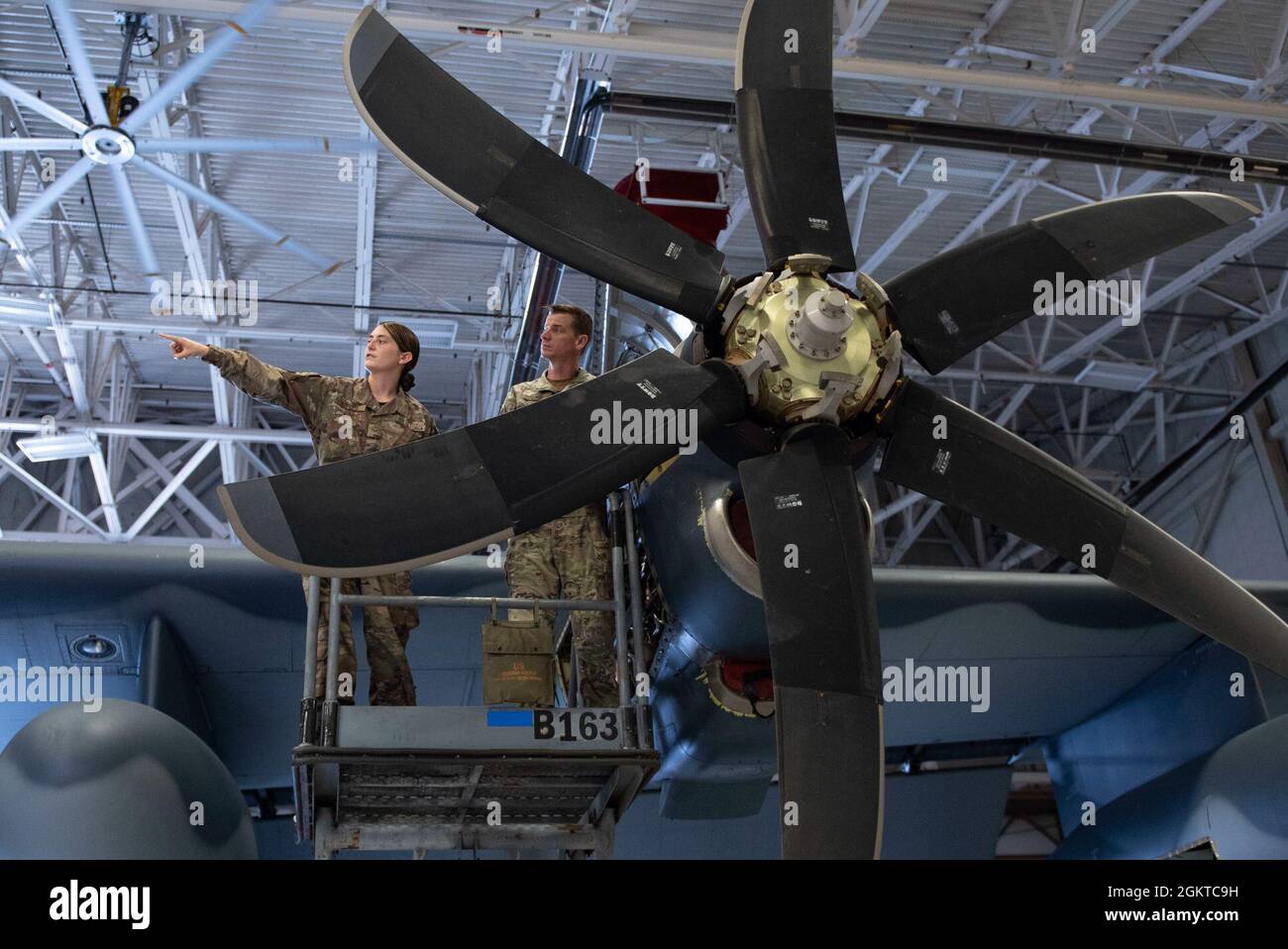 U.S. Air Force Senior Airman Grace Watts, left, 723d Aircraft ...