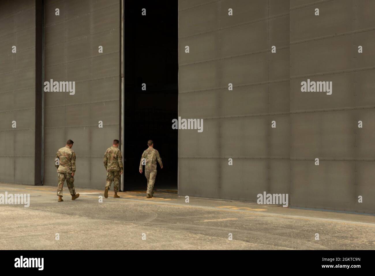 Moody Air Force Base leadership walk into an HC-130J Combat King II ...