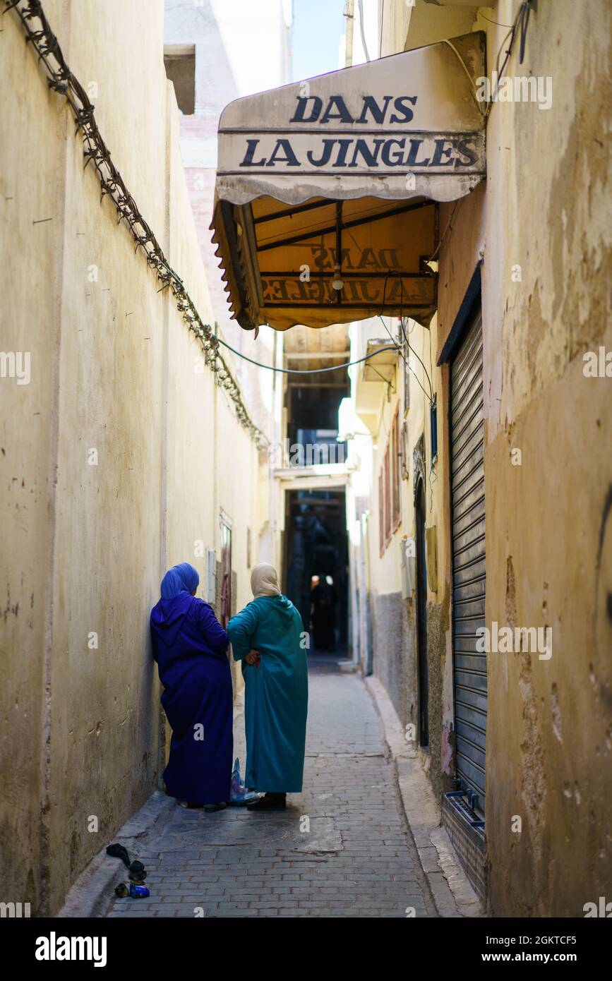 Street scene in the medina in the Fez, Morocco, Africa Stock Photo - Alamy