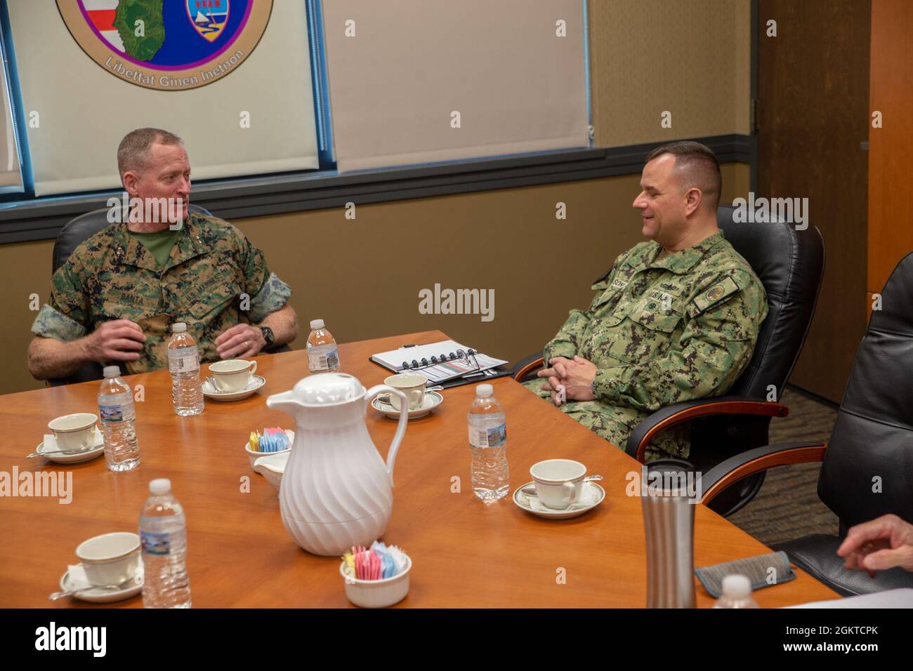 U.S. Navy Rear Adm. Benjamin Nicholson, the Joint Region Marianas ...