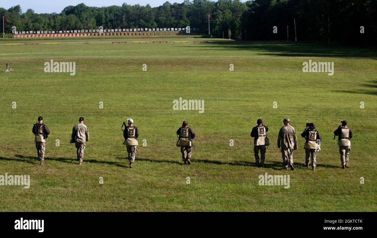 U.S. soldiers with the U.S. Army Marksmanship Unit advance toward the ...