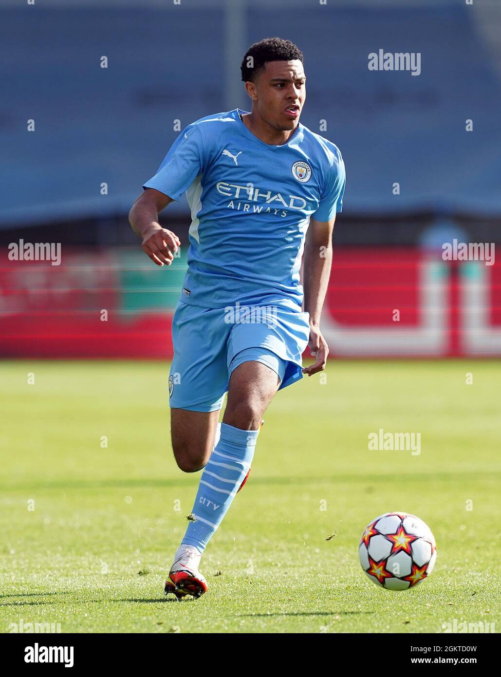 Manchester City's Conrad Egan Riley during the UEFA Youth League, Group ...
