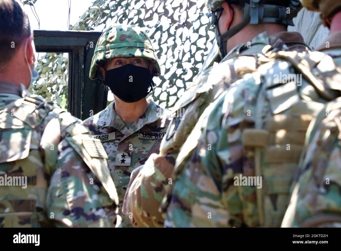 Maj. Gen. Laura Yeager, 40th Infantry Division commander conducted ...