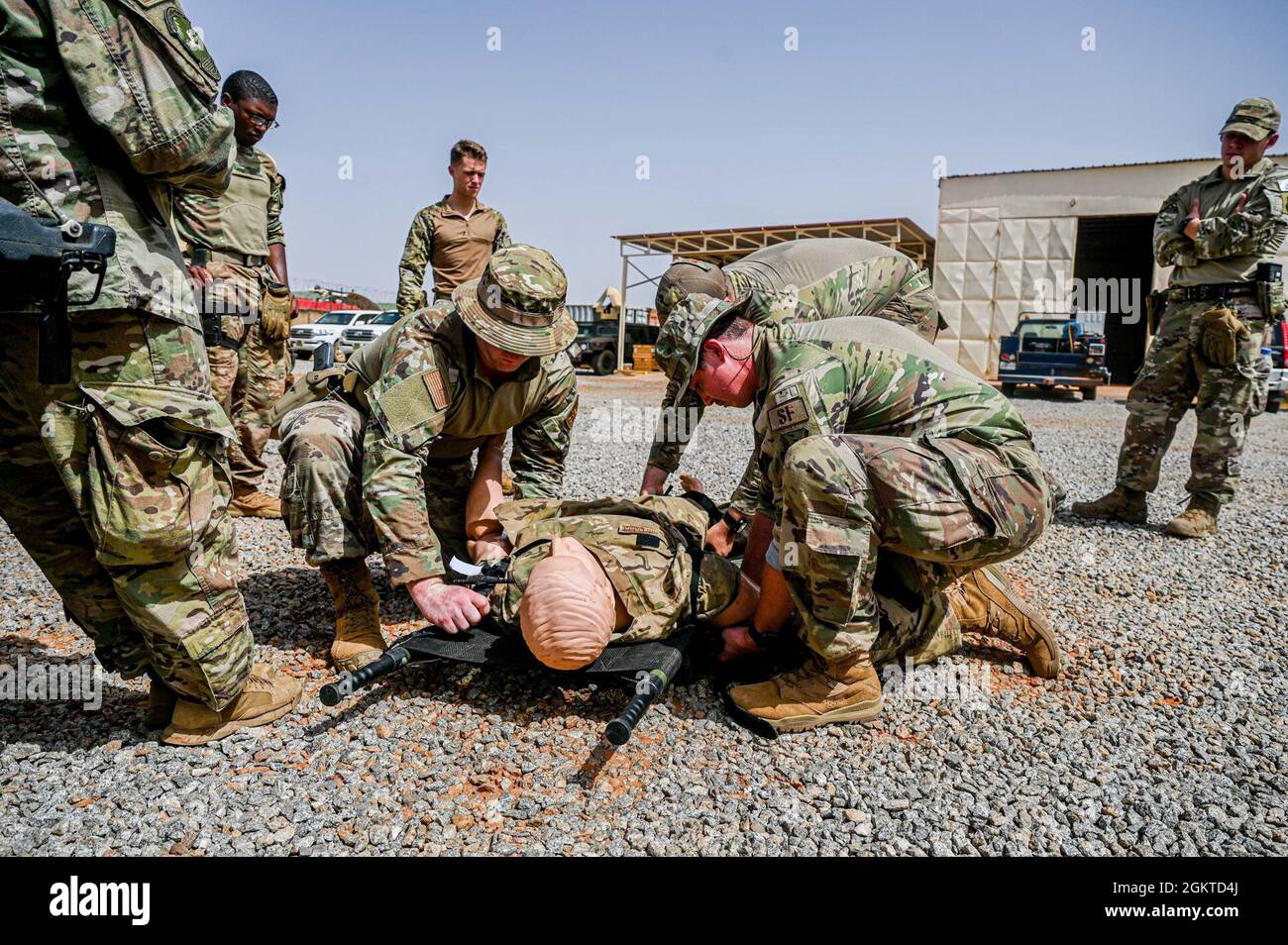 Airmen assigned to 768th Expeditionary Air Base Squadron security ...