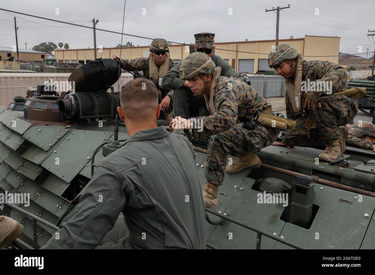 U.S. Marine Corps Cpl. Seth M. Sauer, assault amphibious vehicle (AAV ...