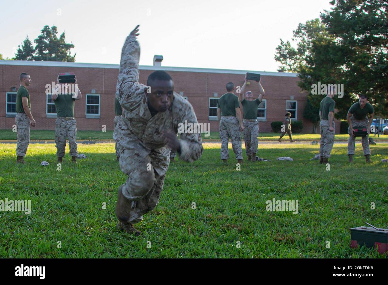 U.S. Marine Corps officer candidates from Lima Company, conduct a ...