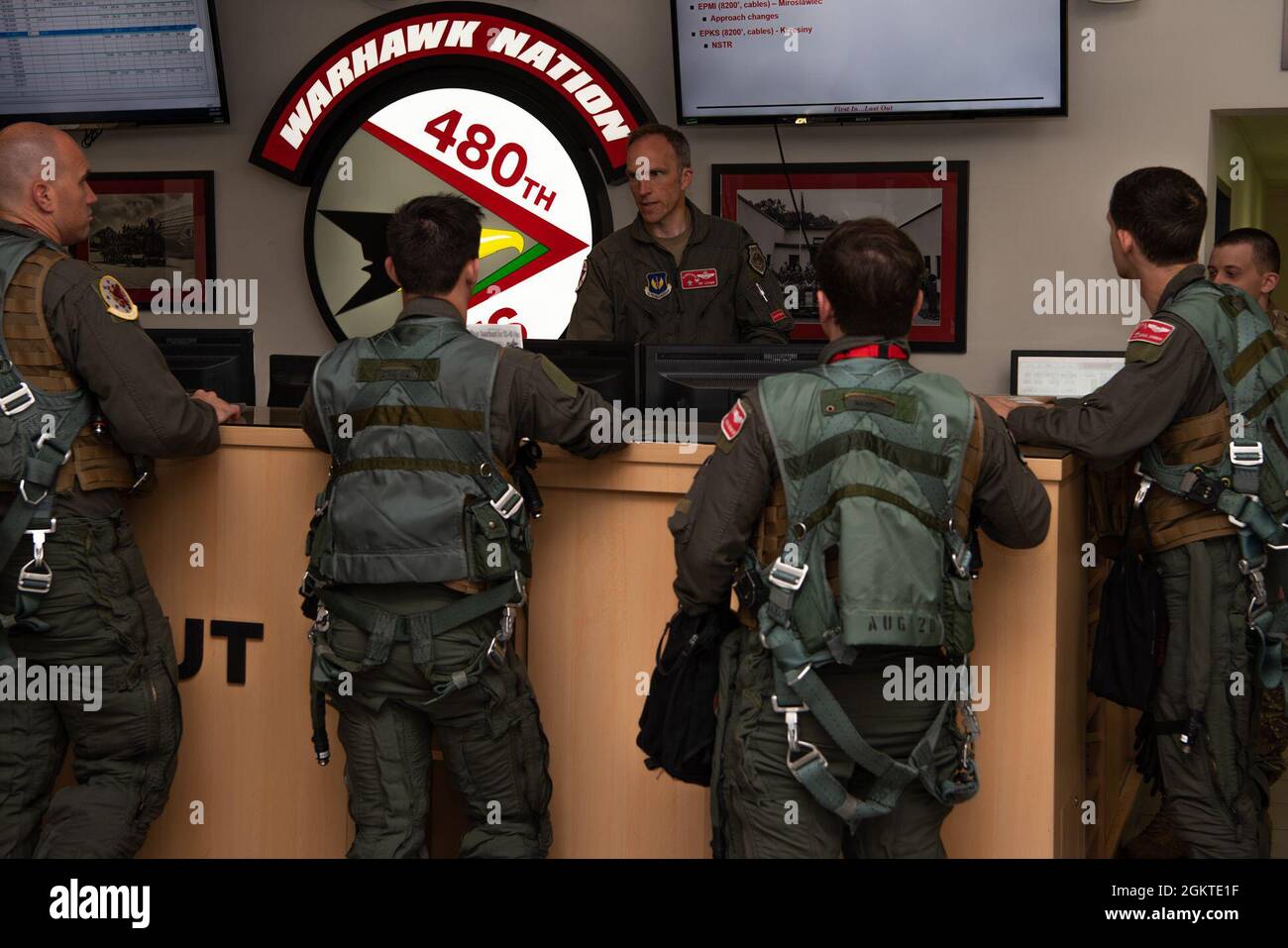 U.S. Air Force Lt. Col. Shaun Loomis, 480th Fighter Squadron Commander ...
