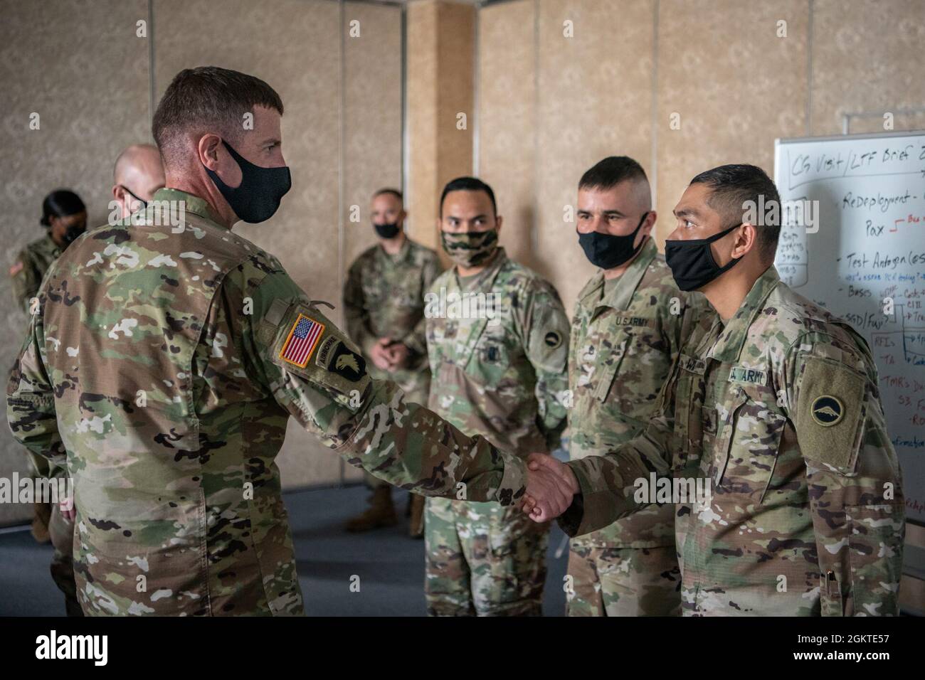 Brig. Gen. Joel Vowell, commanding general, U.S. Army Japan, conducts a ...