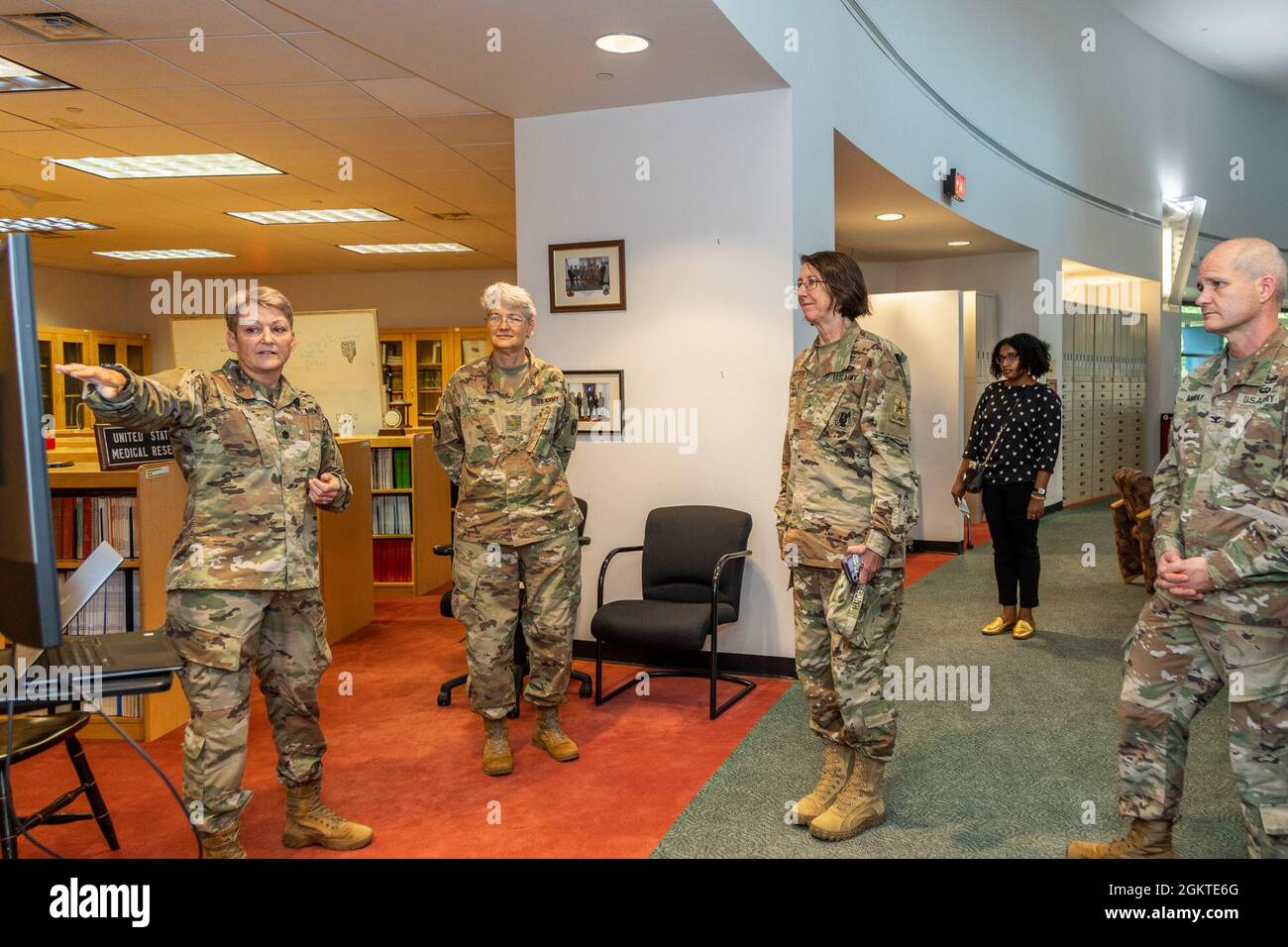 (From left to right) LTC Sharon Daye and MAJ Cynthia Tucker give ...