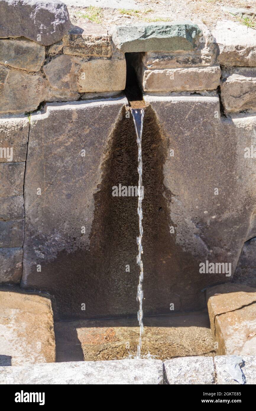 Ceremonial Bath at Inca ruins in Ollantaytambo, Sacred Valley of Incas ...