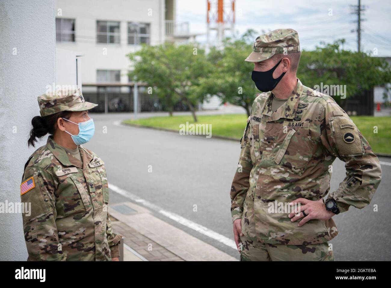 Brig. Gen. Joel Vowell, commanding general, U.S. Army Japan, conducts a ...