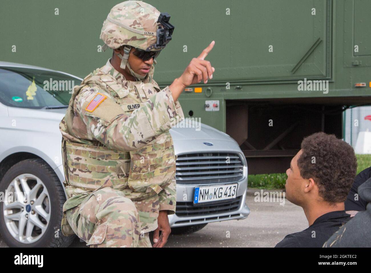 U.S. Soldier Sgt. Darrell Oliver from, 36th Medical Company Area ...