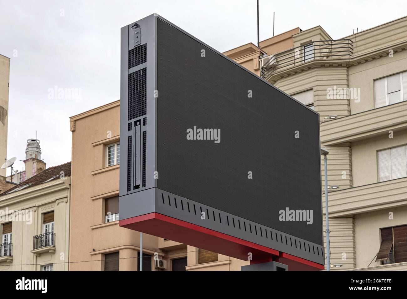 Big Black Led Billboard Screen Space in City Stock Photo - Alamy