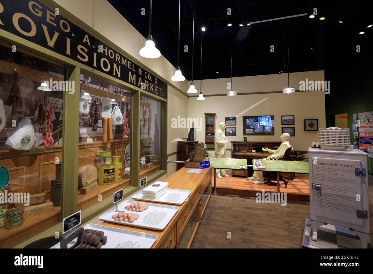 Geo.A.Hormel & Co.,Provision Market meat shop and the lifesize ...