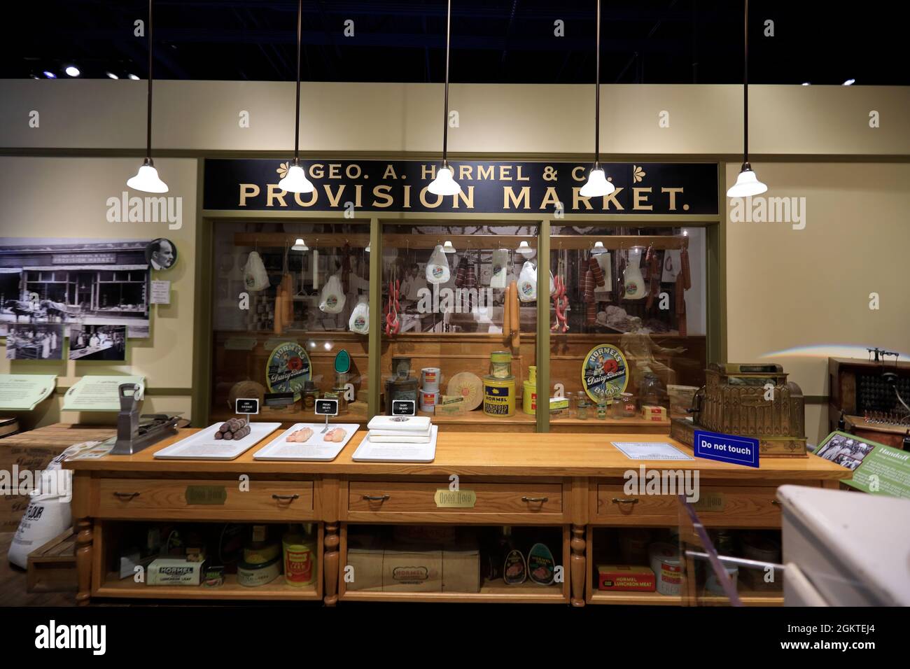 Exhibition of George Hormel's meat shop Provision Market in Spam Museum ...