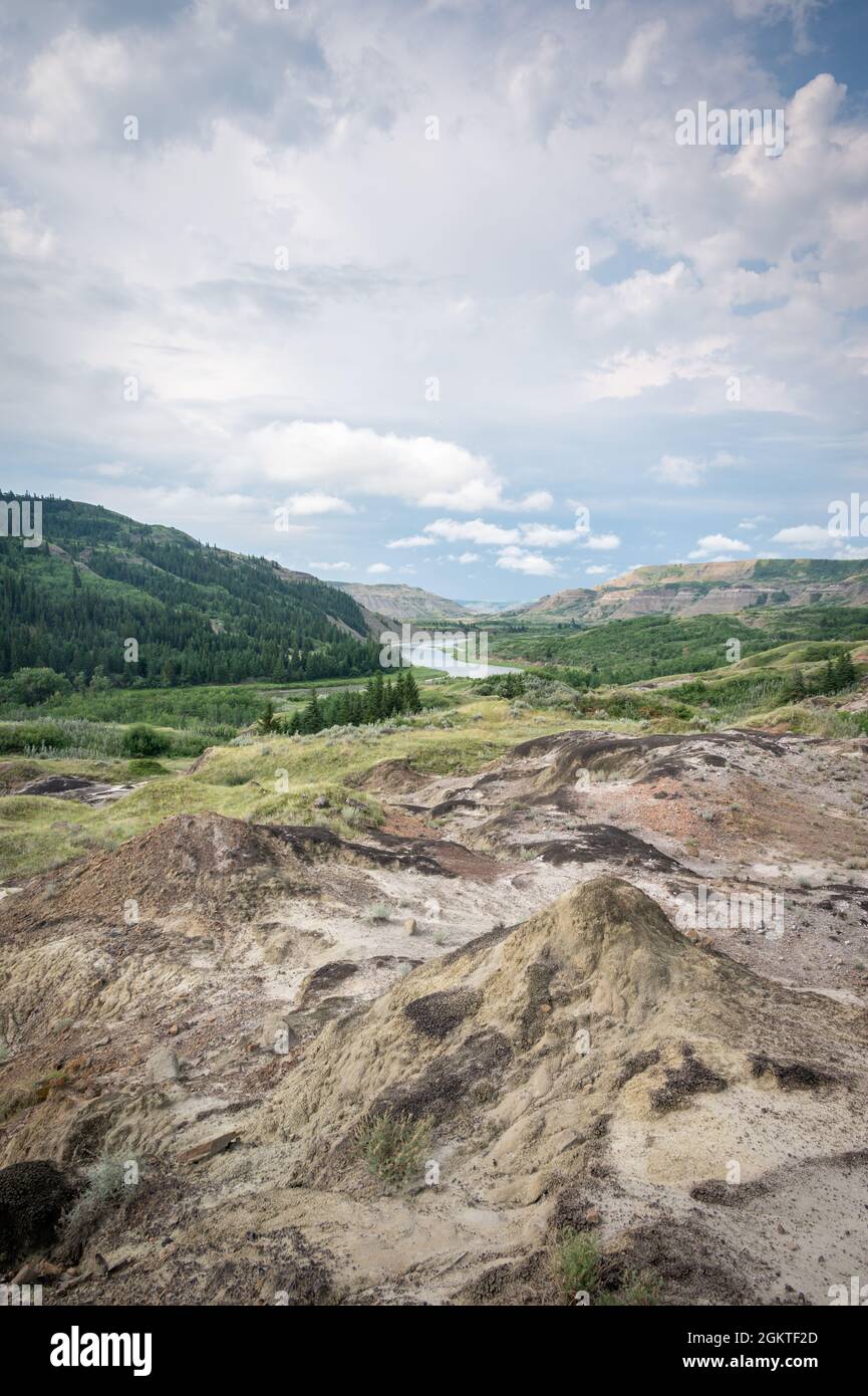 Vertical shot of a natural beautiful place, ground geological formation ...