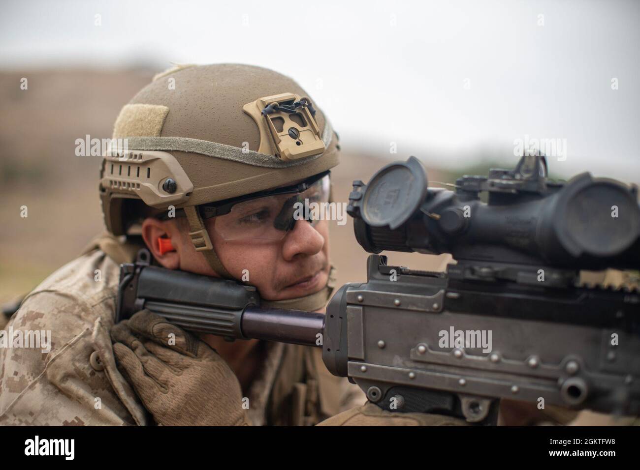 A U.S. Marine with Charlie Company, Battalion Landing Team 1/1, 11th ...