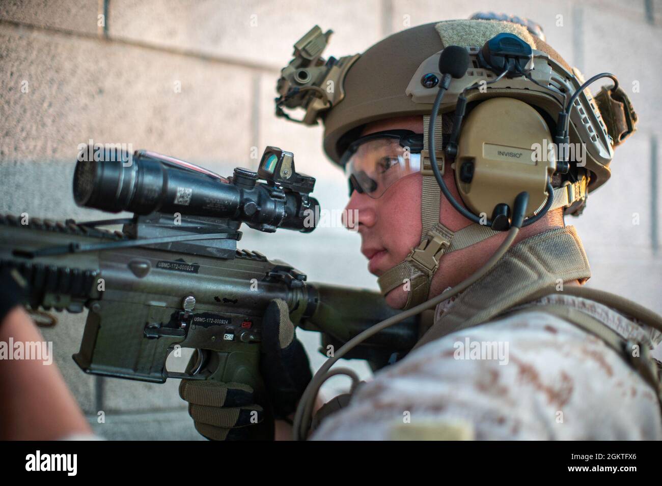 A U.S. Marine with the All Domain Reconnaissance Detachment, 11th ...