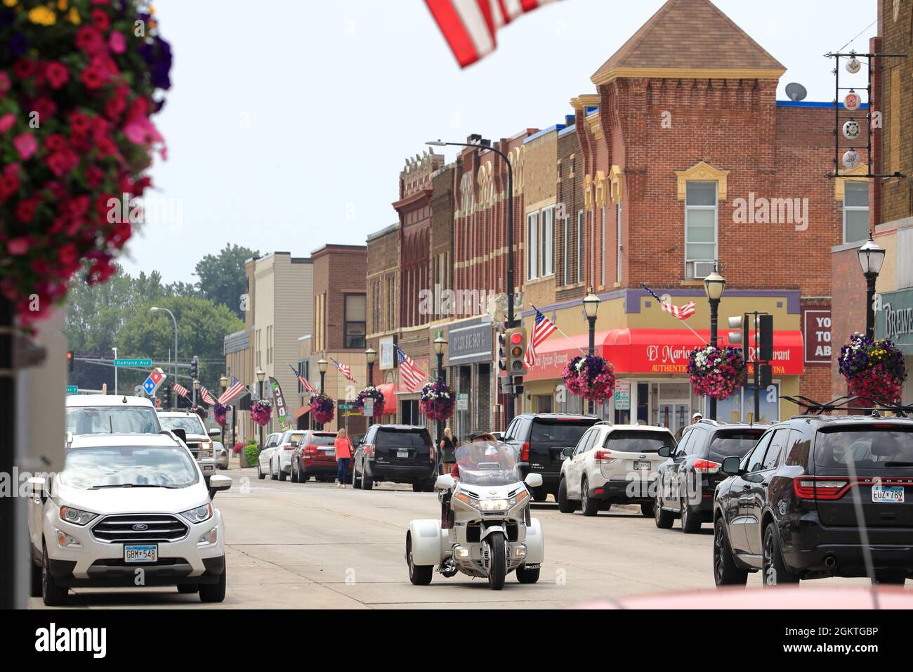 Downtown Austin with traffic.Austin.Minnesota.USA Stock Photo - Alamy
