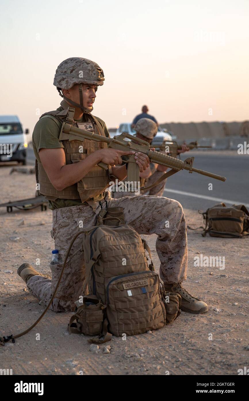 A U.S. Marine assigned to Special Purpose Marine Air-Ground Task Force ...