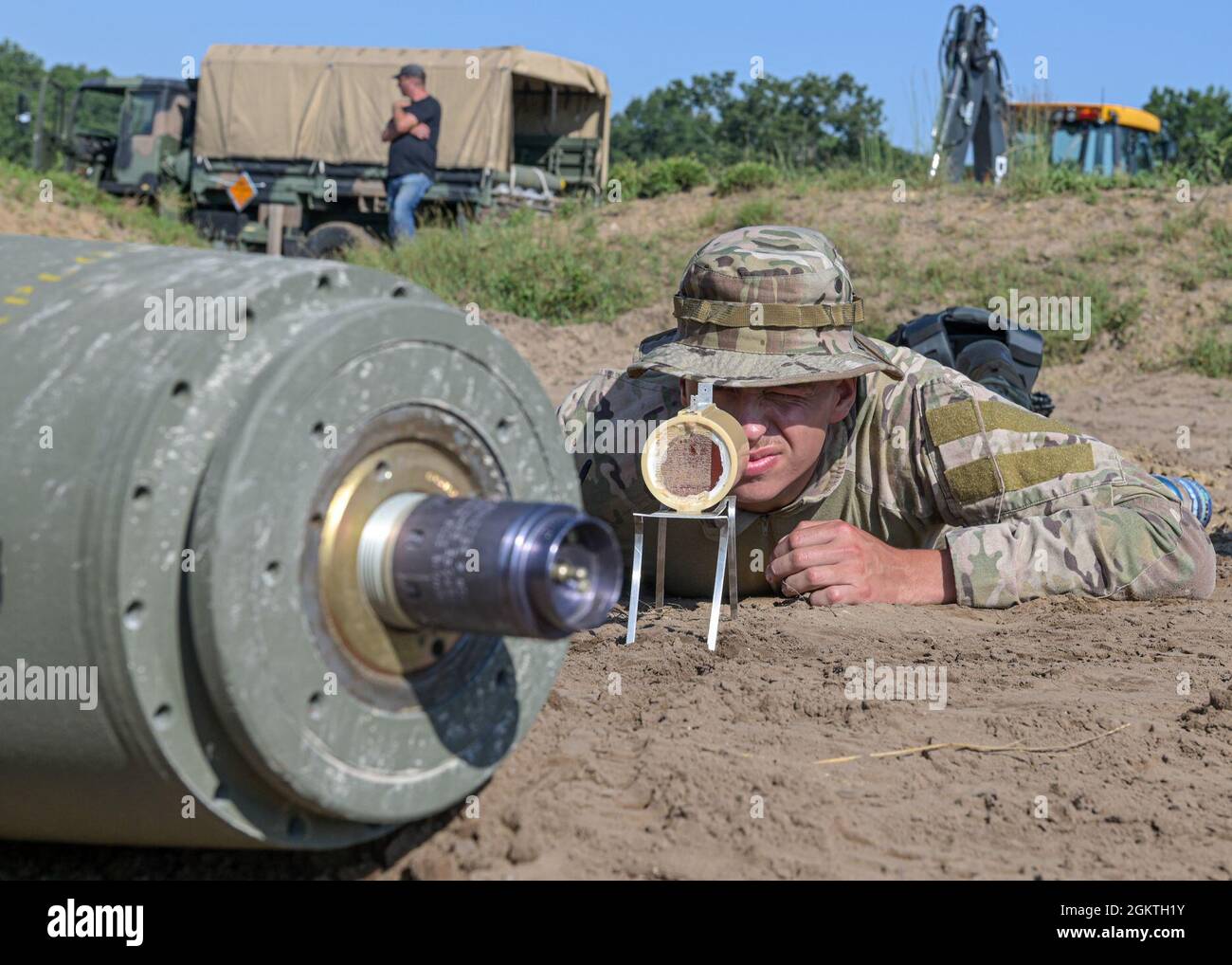 Senior Airman Kole Hiemenz, an explosive ordnance disposal technician ...