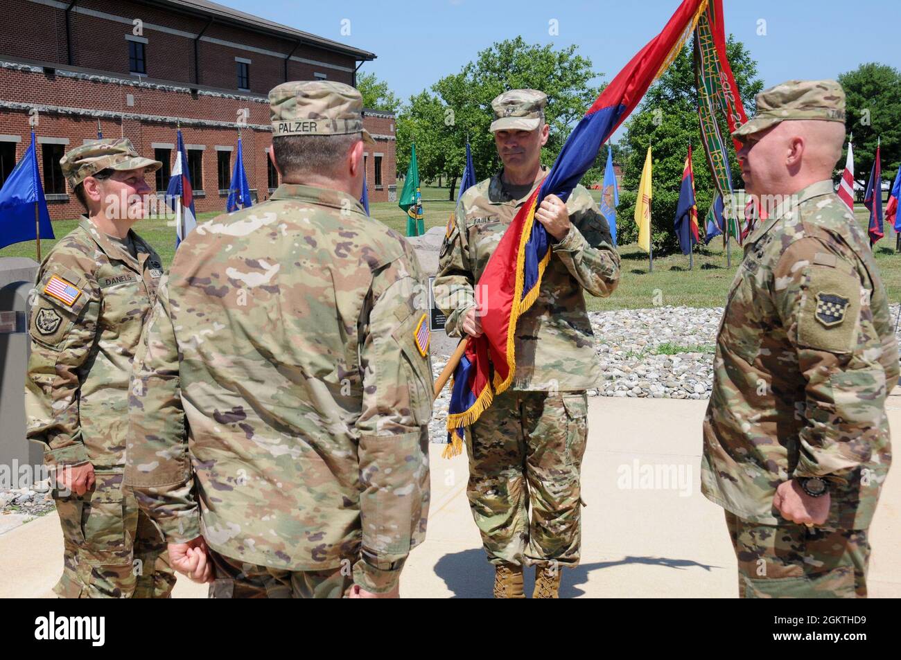 Senior Army Reserve leaders (from left) Lt. Gen. Jody Daniels, chief of ...
