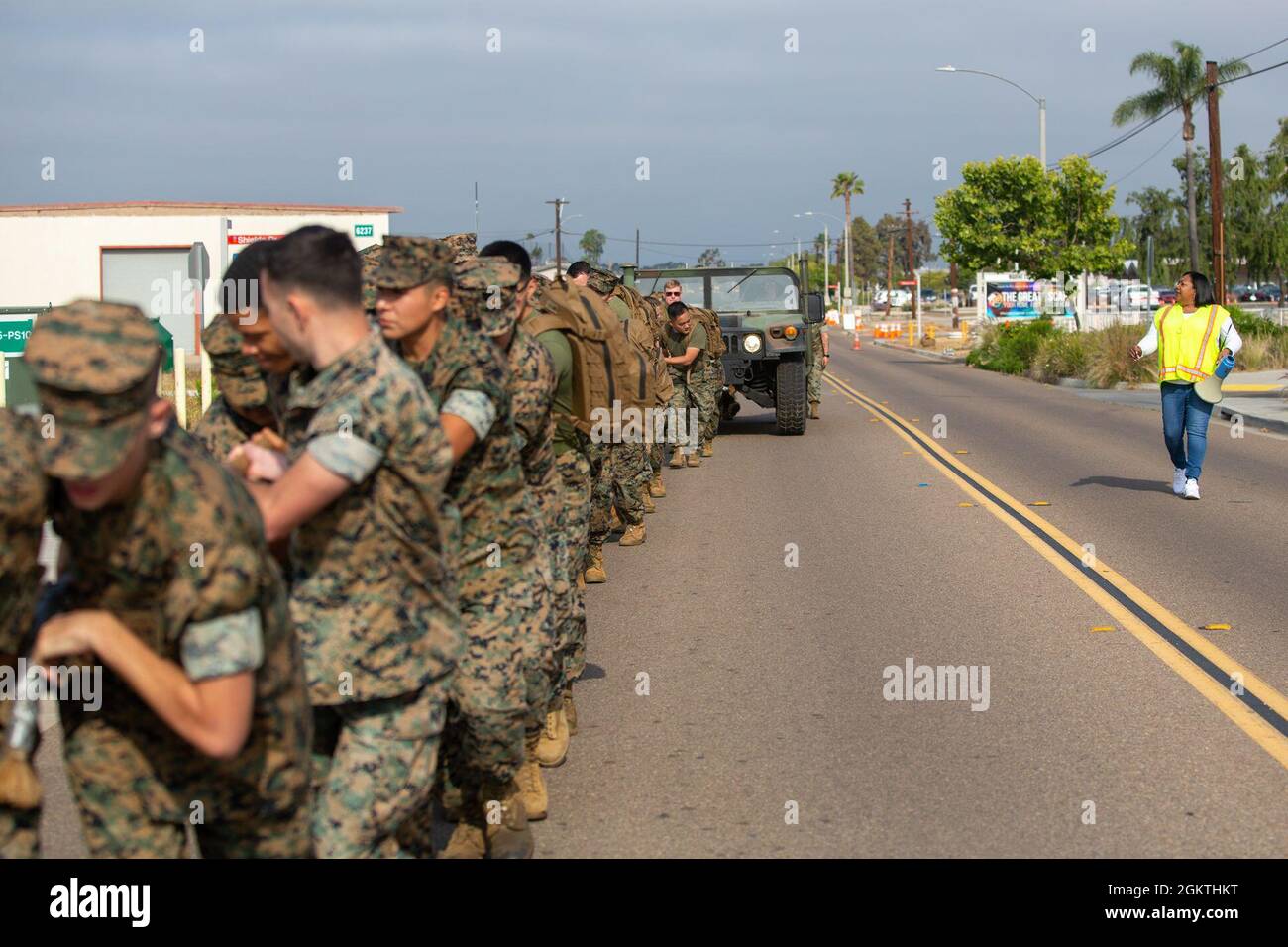 U.S. Marines with Headquarters and Headquarters Squadron, Marine Corps ...