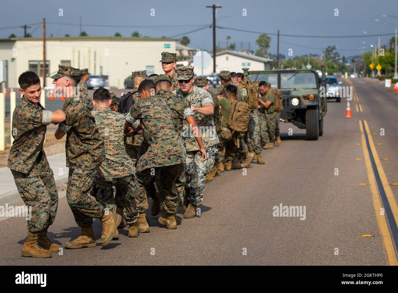 U.S. Marines with Headquarters and Headquarters Squadron, Marine Corps ...
