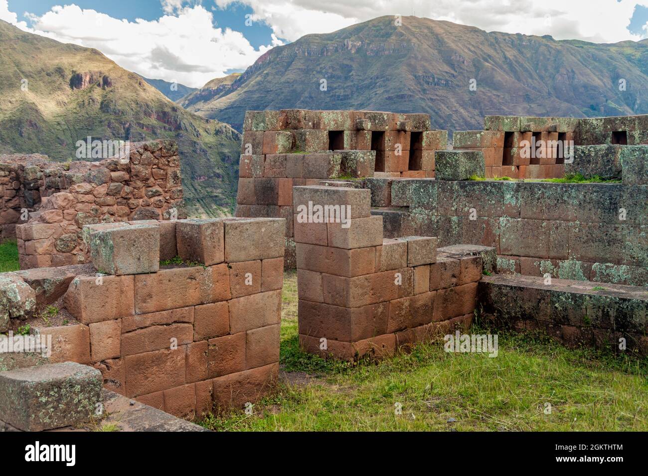 Ancient Inca's ruins near Pisac village, Sacred Valley of Incas, Peru ...