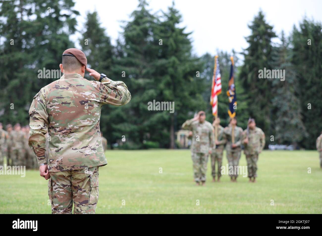 Col. Jonathan Chung renders a salute to 5th Security Force Assistance ...