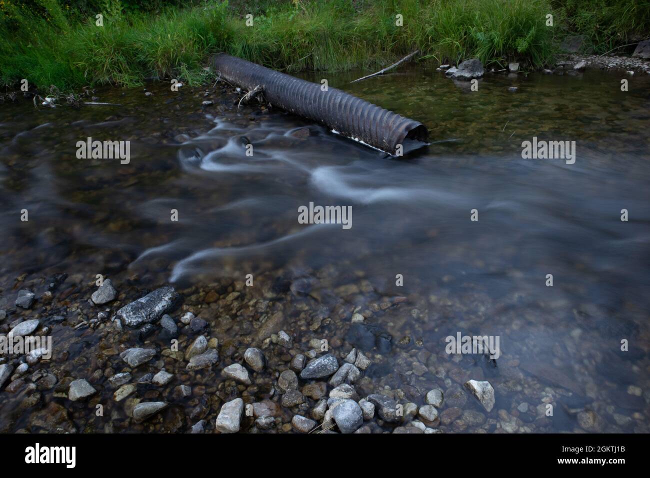 Landscape of a running river surface Stock Photo - Alamy