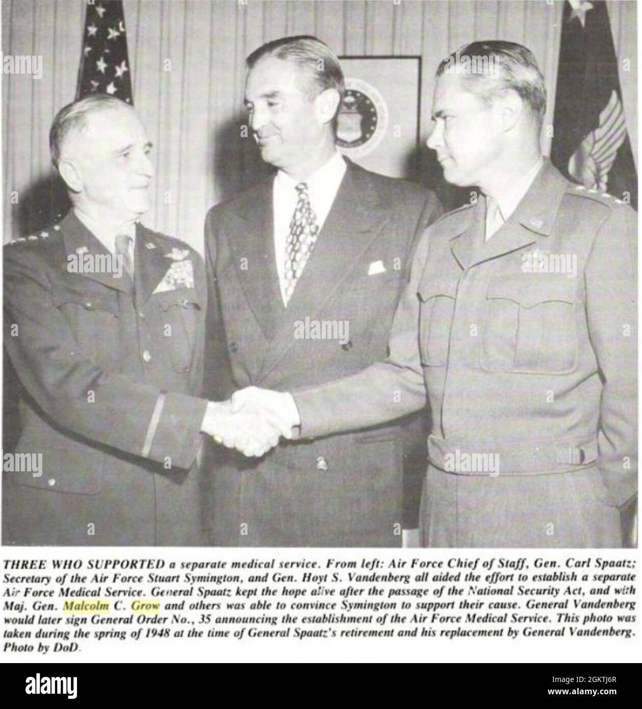 (From left) Gen. Carl Spaatz, U.S. Air Force Chief of Staff, Stuart ...