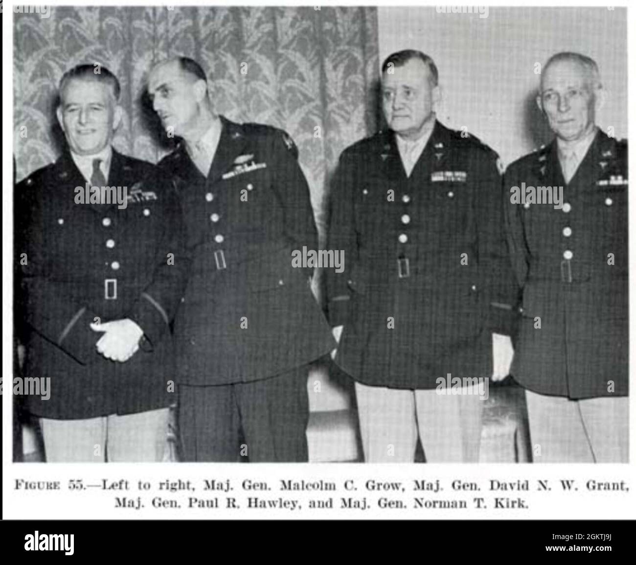 (From left) Maj. Gen. Malcolm C. Grow, Maj. Gen. David N. W. Grant, Maj ...