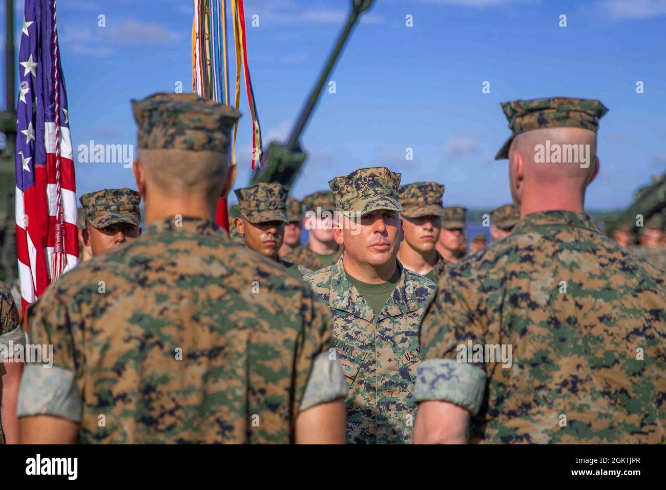U.S. Marine Corps Lt. Col. Jonathan C. Glover, the outgoing commanding ...