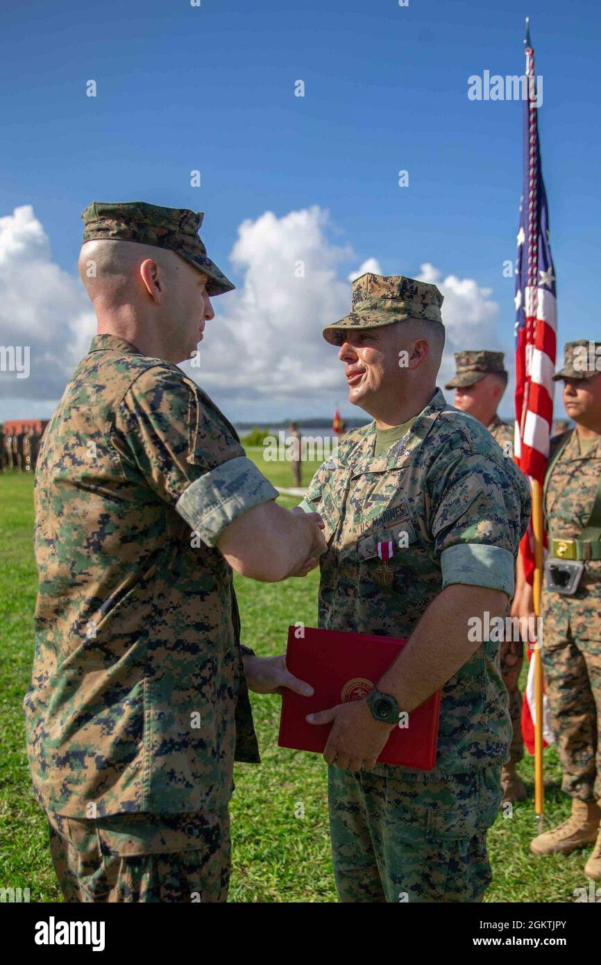 U.S. Marine Corps Lt. Col. Jonathan C. Glover, the outgoing commanding ...