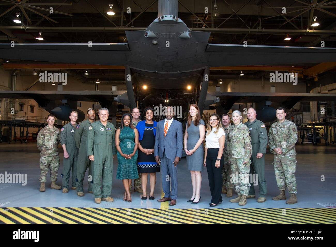 Sen. Raphael Warnock joins 94th Airlift Wing Airmen June 30, 2021, at ...